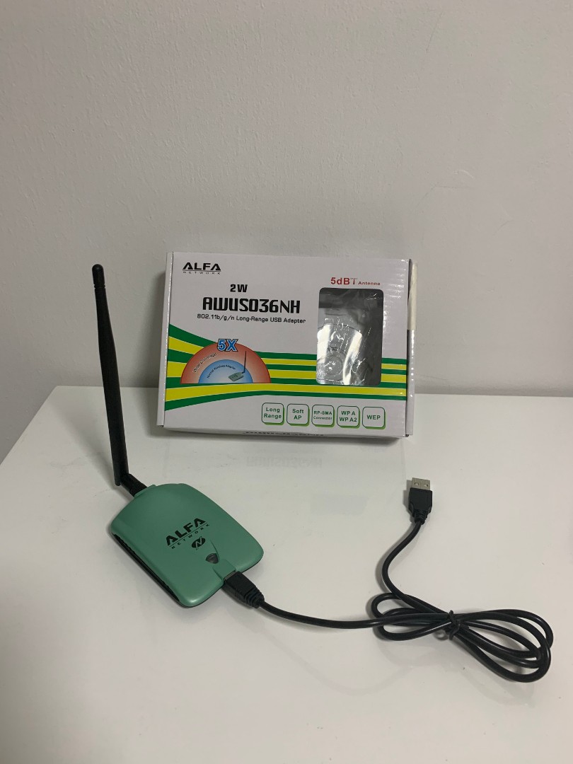 ALFA Wireless Adapter AWUS036NH for WiFi Pentesting, Electronics ...