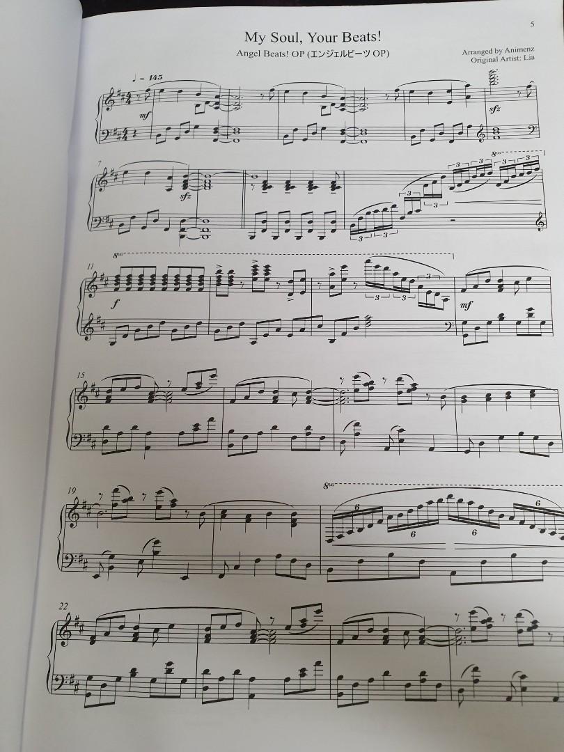 Animenz Sheet Music Volume 1 (autographed), Hobbies & Toys, Books ...