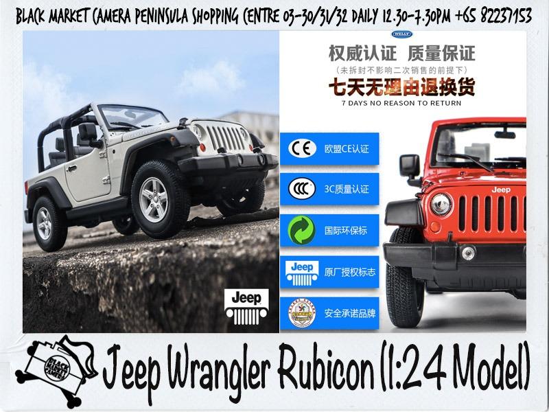 [BMC] Jeep Wrangler Rubicon 1:24 Welly Toy Car Miniature Model, Hobbies ...