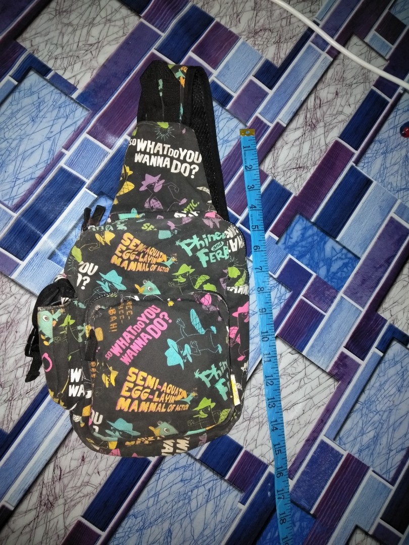 Crossbody kartun Phineas & Ferbs, Men's Fashion, Bags, Sling Bags on ...