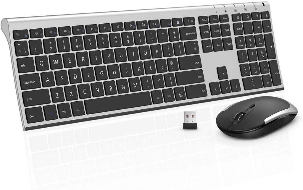 E0762 Keyboard and Mouse Set Ultra Slim, Jelly Comb KUS015 2.4G ...