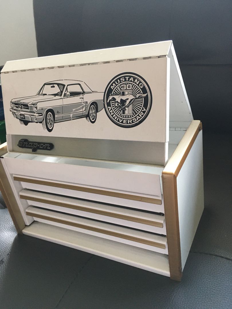 Snap-On Mini Tool Box, Collectible Mustang 30th Anniversary, Furniture ...