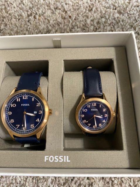 Fossil Couple Set Watch, Luxury, Watches on Carousell