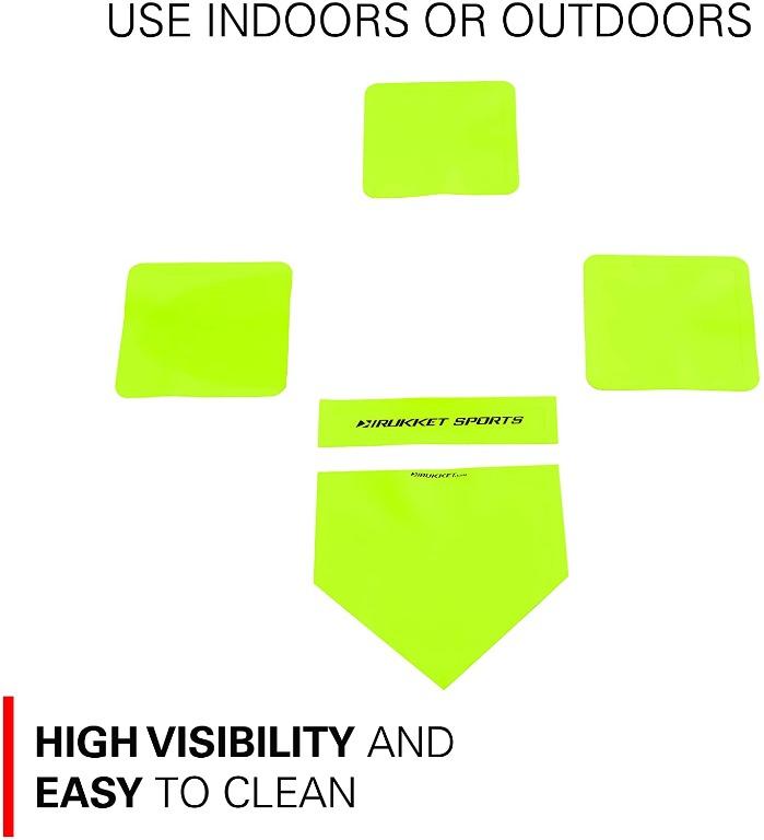 (HOT) Rukket Kickball Set with Bases | Rubber Throw Down Plates and ...