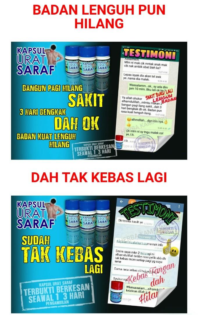 KUS Kapsul Urat Saraf - Original (No stock), Health & Nutrition, Health ...