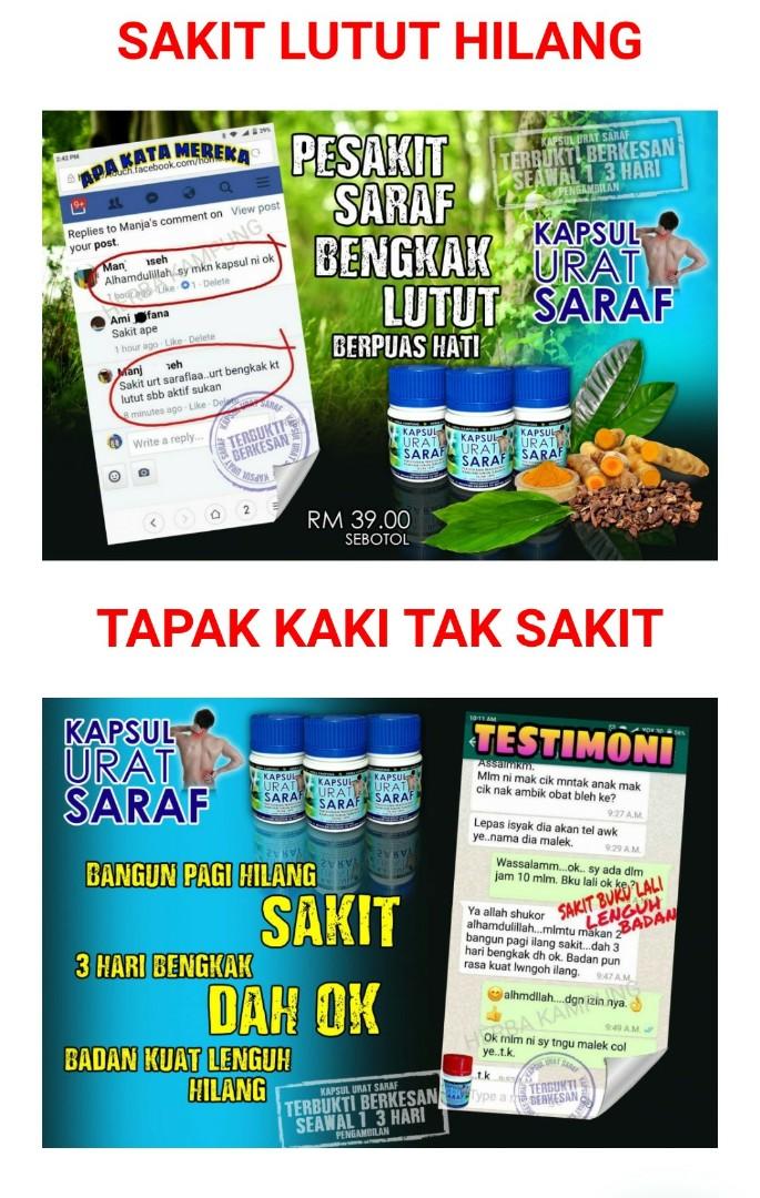 KUS Kapsul Urat Saraf - Original (No stock), Health & Nutrition, Health ...