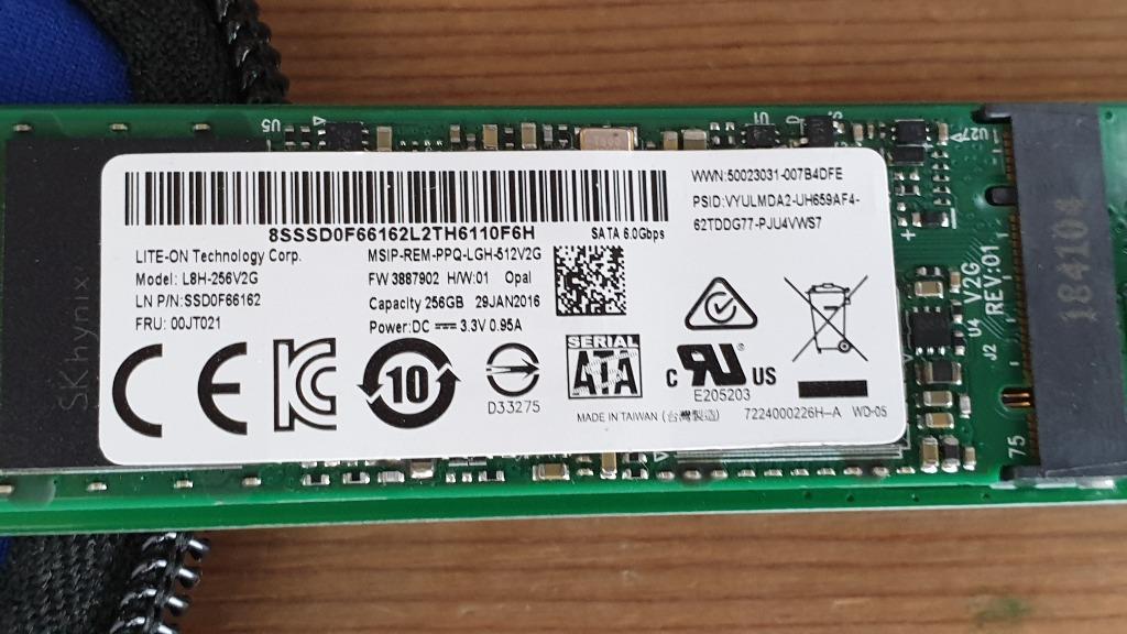 Liteon L8H-256V2G 256GB (M.2 Type 2280DS) SSD Solid State Drive 250G ...