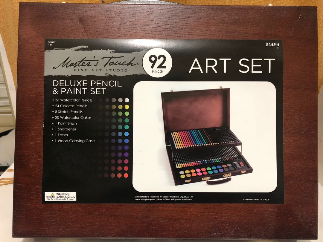 Master’s Touch Deluxe Pencil and Paint Set 92 Piece, Hobbies & Toys ...