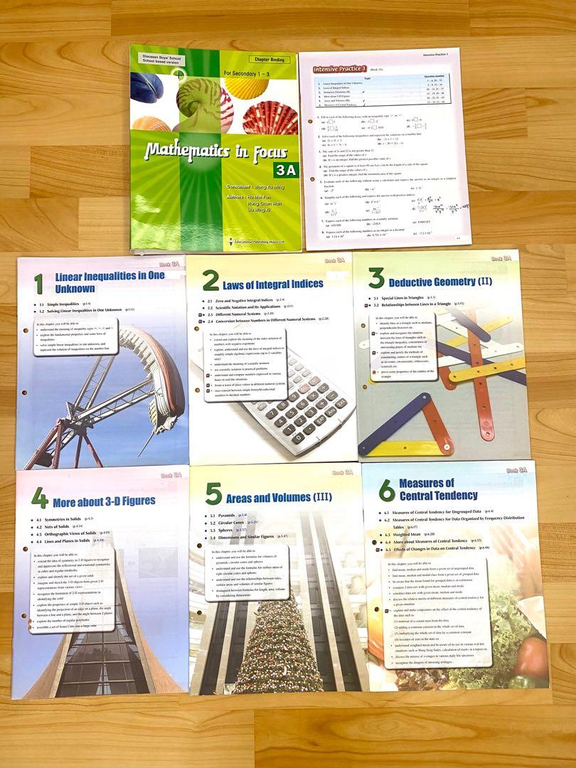 Mathematics in Focus 3A / 3B ( DBS based vision), 興趣及遊戲, 書本 & 文具, 書本及雜誌 ...