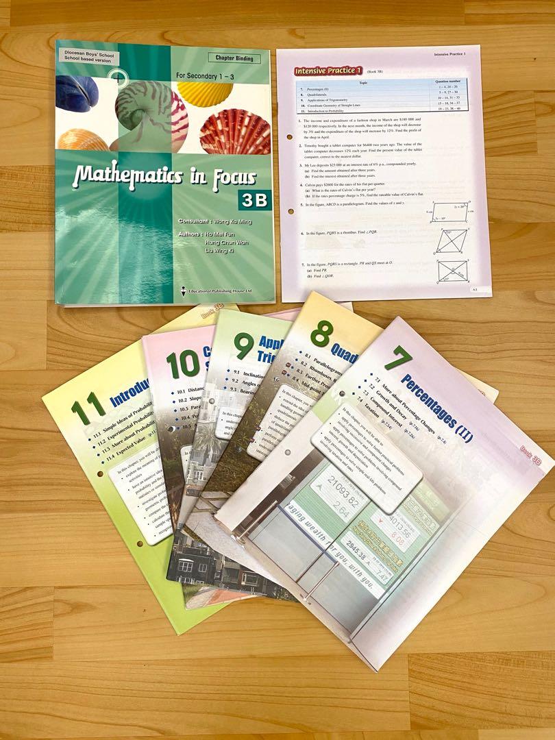Mathematics in Focus 3A / 3B ( DBS based vision), 興趣及遊戲, 書本 & 文具, 書本及雜誌 ...