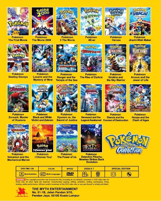 Pokemon The Movie Collection 22 Remastered Movie Japanese Anime DVD ...