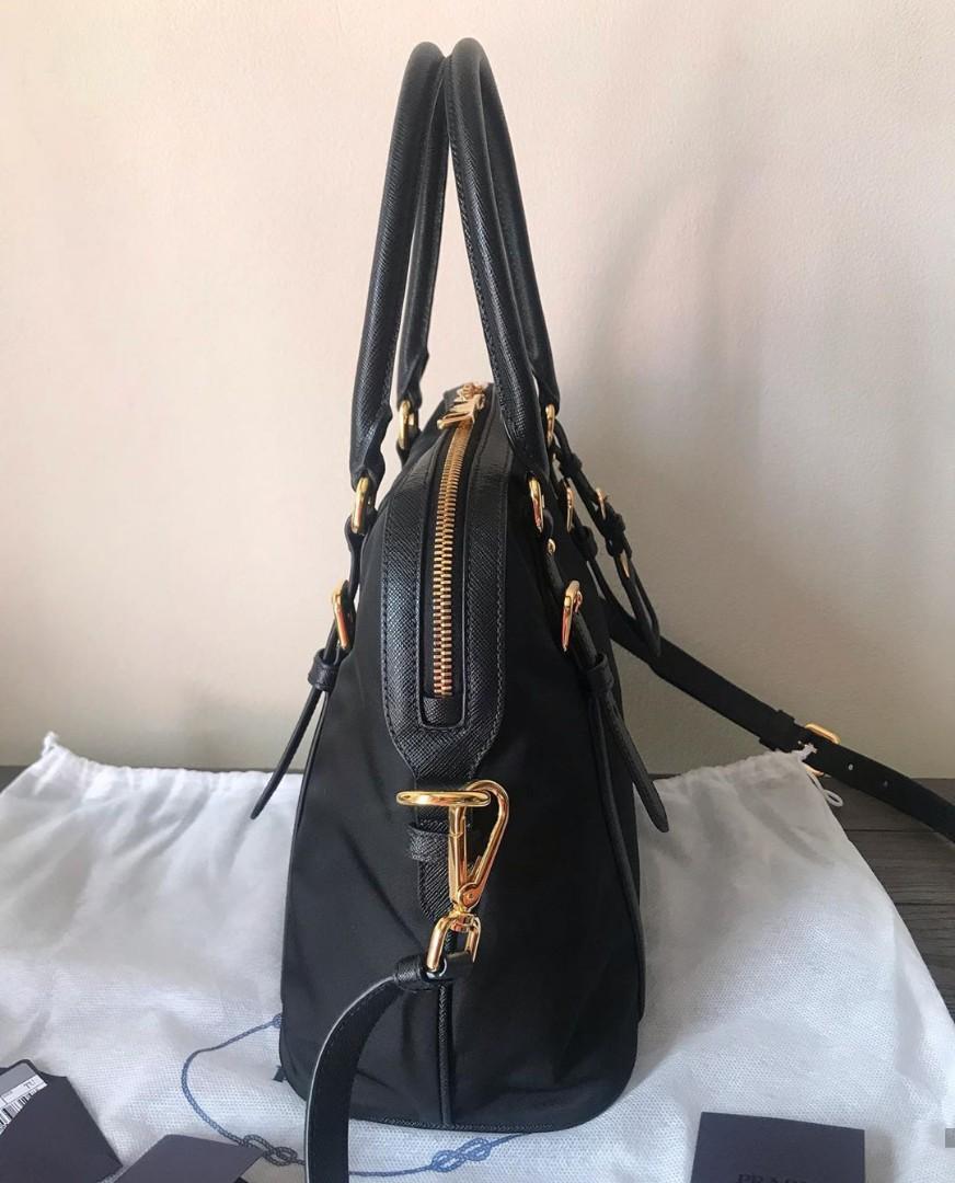 Prada Dome Bag, Luxury, Bags & Wallets on Carousell