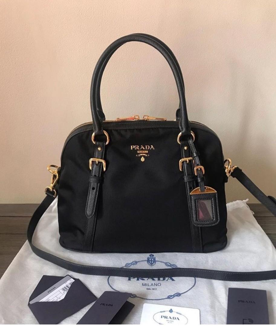 Prada Dome Bag, Luxury, Bags & Wallets on Carousell