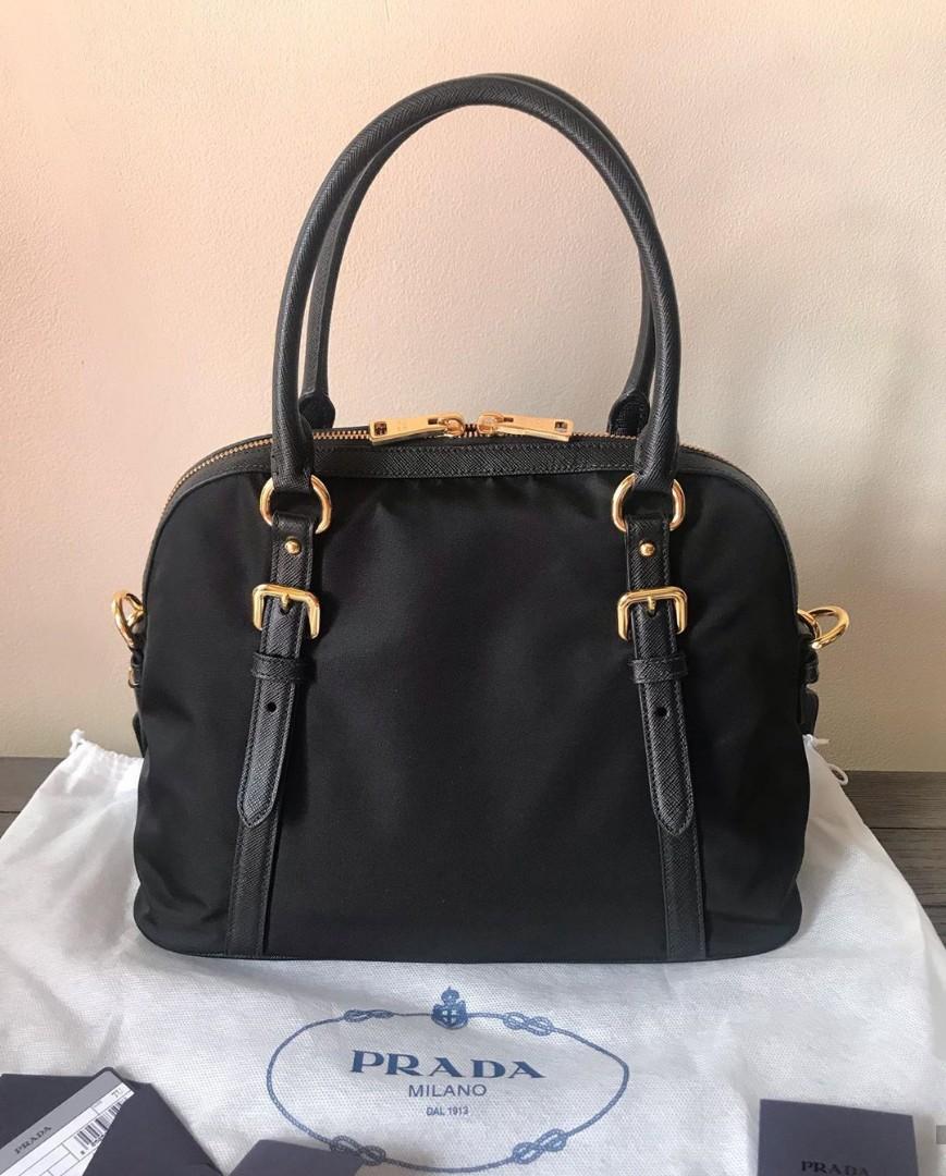 Prada Dome Bag, Luxury, Bags & Wallets on Carousell
