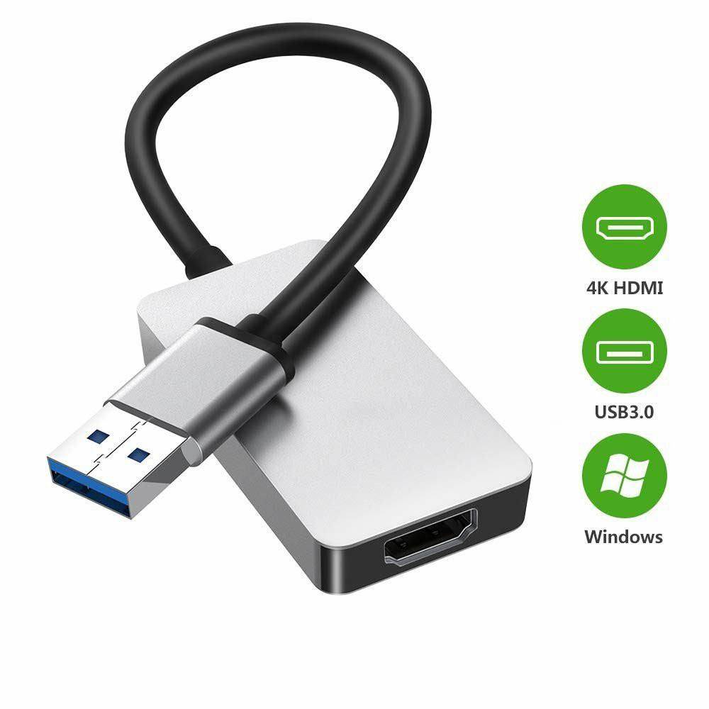 Raycue USB to HDMI Adapter, USB 3.0 to HDMI 1080P HD Audio Video Cable ...