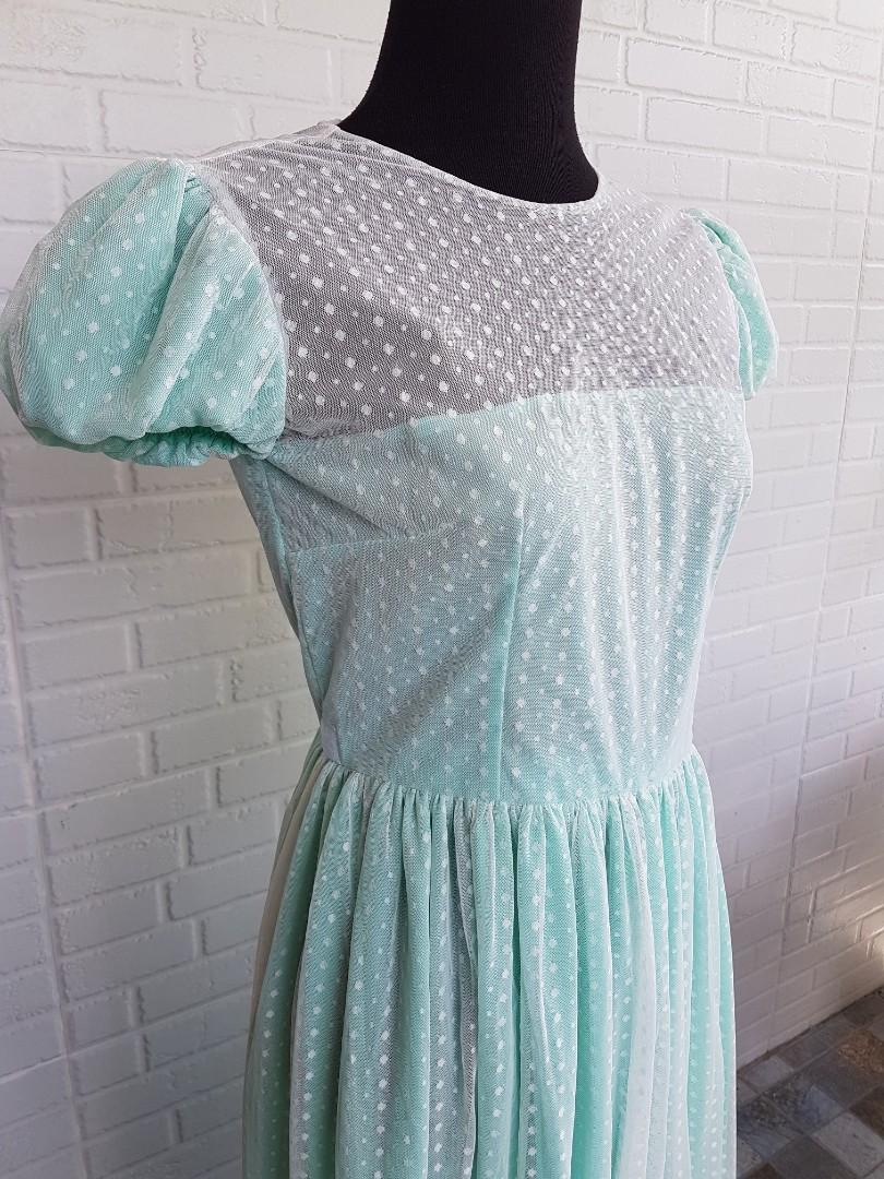 Teal Maxi Dress Pang Abay, Women's Fashion, Dresses & Sets, Dresses on ...