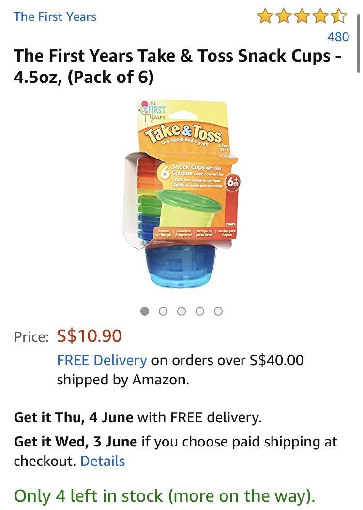 The First Years Take & Toss Bowls with Lids (Pack of 6) Bpa-free ...