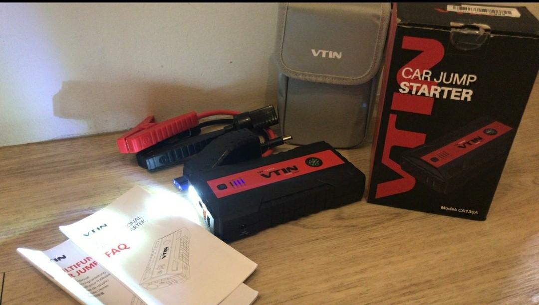 1211) VTIN 1200A Car Jump Starter, Upgraded 12V Power Pack Jump Starter ...