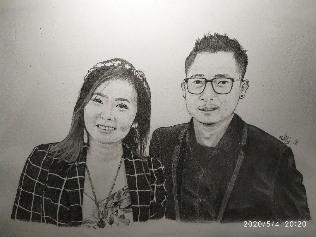 Lukisan sketsa wajah/gambar, Desain & Kerajinan Tangan, Karya Seni di Carousell