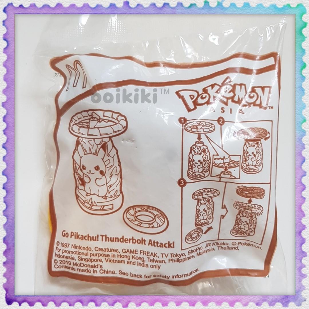 McDonald's Pokemon Asia Go Pikachu! Thunderbolt Attack! Hard Toy ...