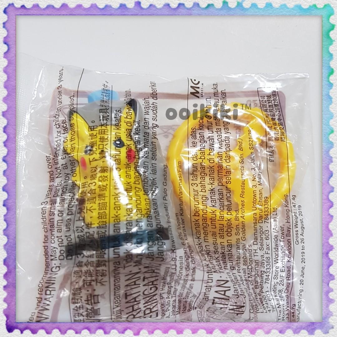 McDonald's Pokemon Asia Go Pikachu! Thunderbolt Attack! Hard Toy ...