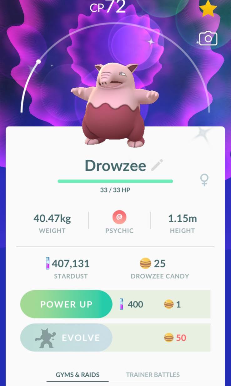 Pokemon Go shiny drowzee, Toys & Games, Video Gaming, In-Game Products ...