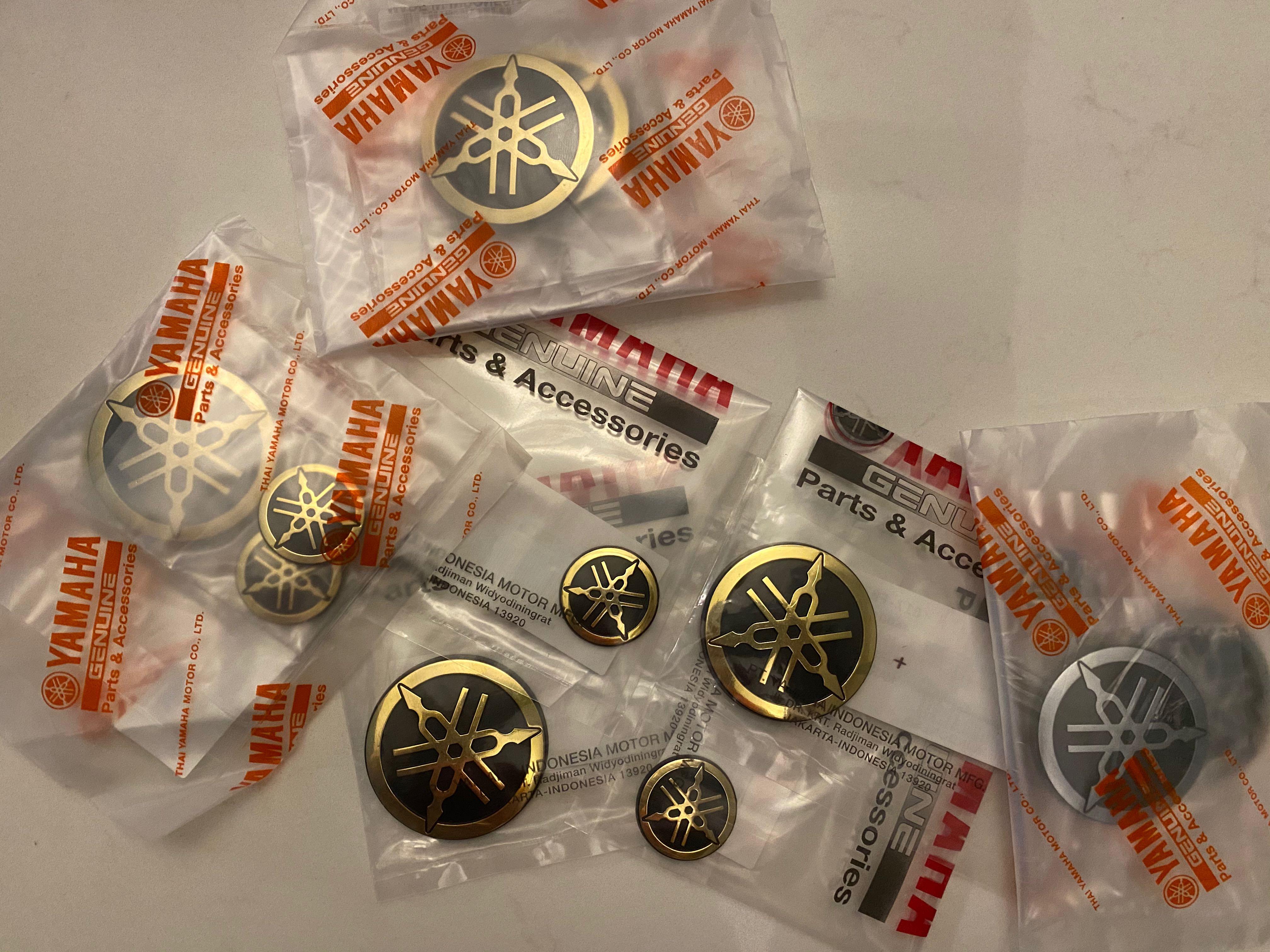 Yamaha Gold and Silver Original Emblem, Motorcycles, Motorcycle ...