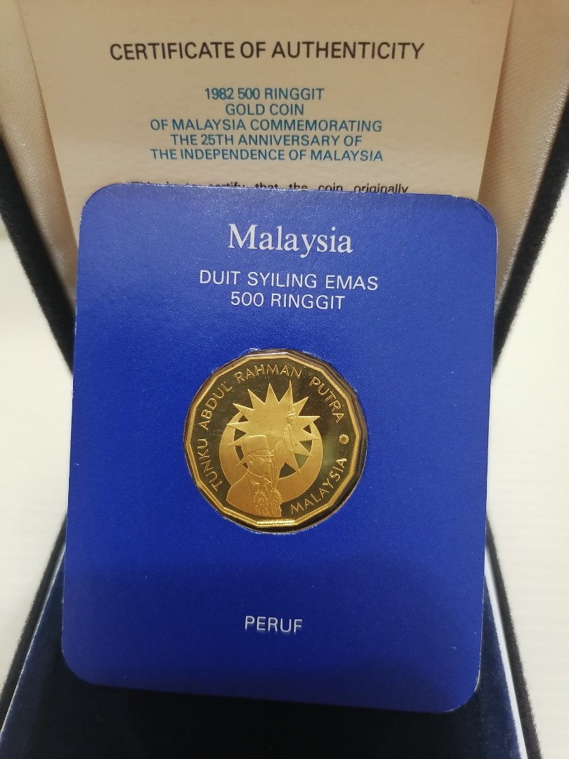 1982 Malaysia Rm500 Proof Gold Coin, Hobbies & Toys, Collectibles ...