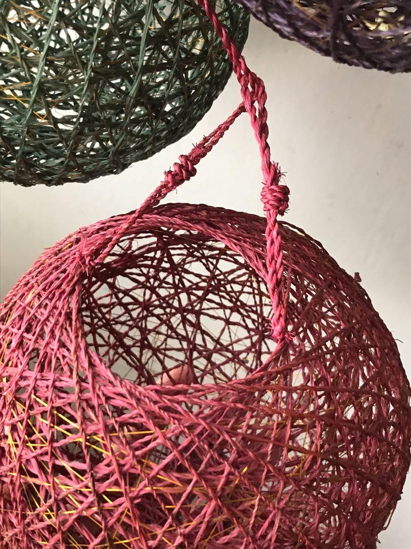Abaca ball lights/ decorative lights, Furniture & Home Living, Cleaning ...