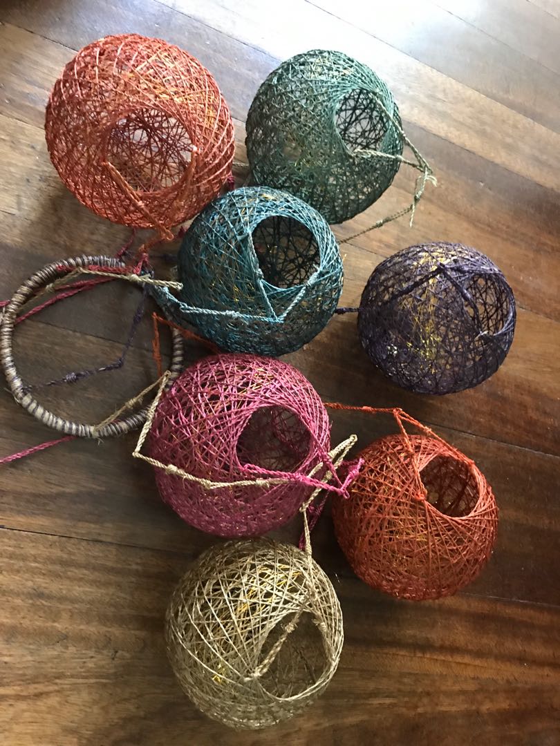 Abaca ball lights/ decorative lights, Furniture & Home Living, Cleaning ...