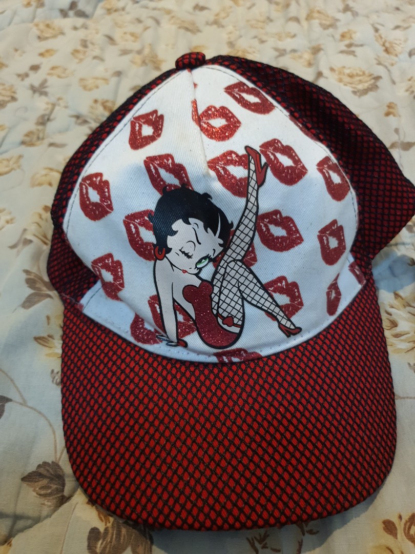 Betty boop disney cap red hat, Women's Fashion, Watches & Accessories ...