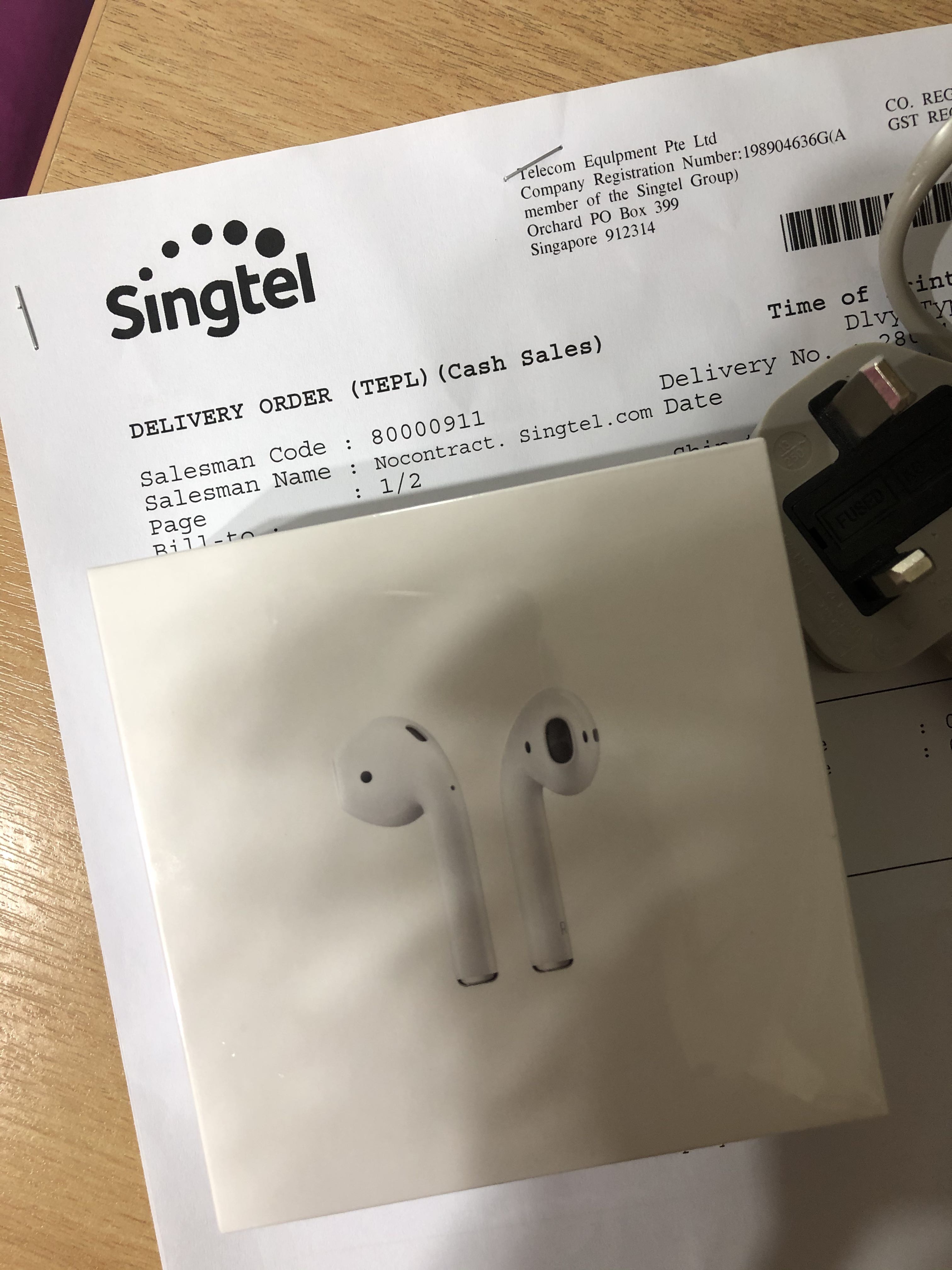 BNIB APPLE AIRPOD GEN 2 (WITH SINGTEL RECEIPT), Computers & Tech, Parts ...