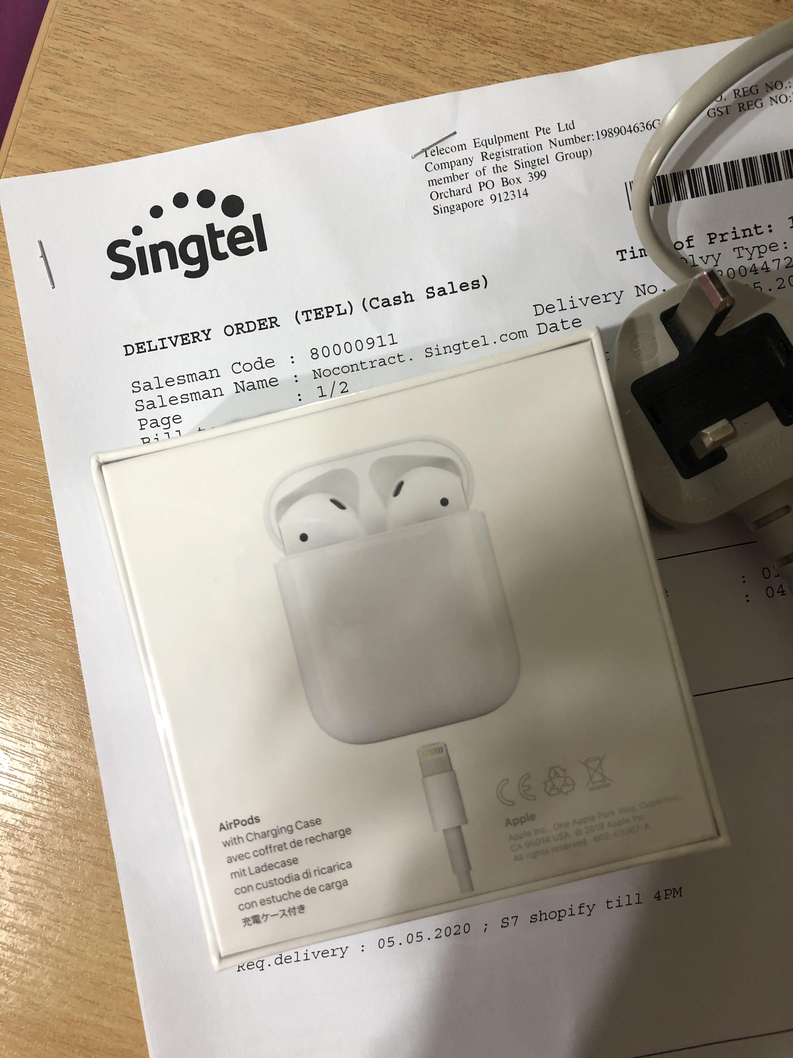 BNIB APPLE AIRPOD GEN 2 (WITH SINGTEL RECEIPT), Computers & Tech, Parts ...