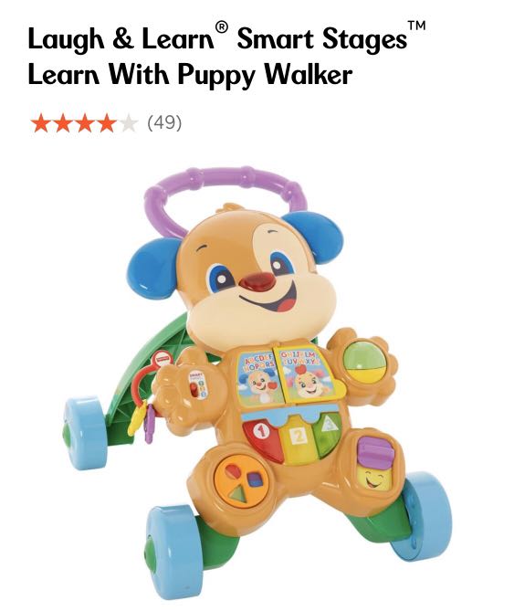 Fisher Price Puppy Walker (3stages), Babies & Kids, Infant Playtime on ...