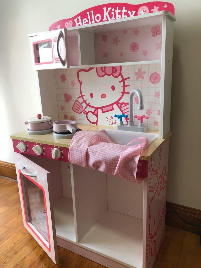 Hello Kitty Wooden Kitchen Set, Babies & Kids, Baby Nursery & Kids ...