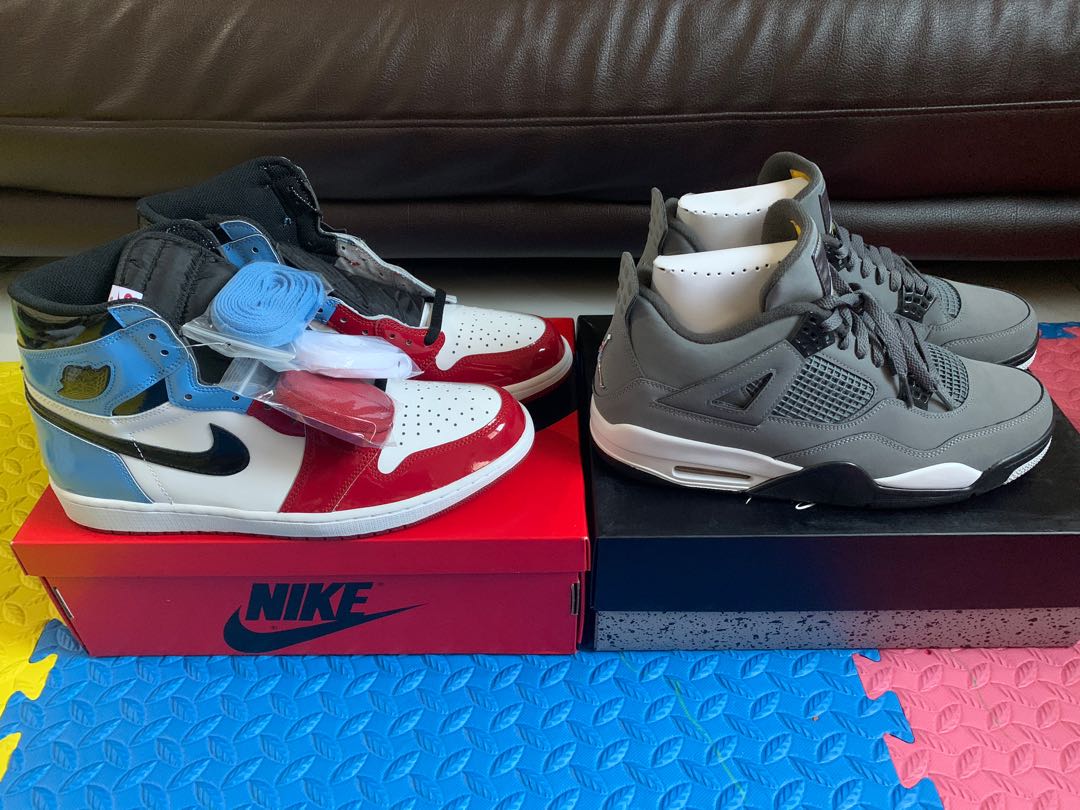 J1 Fearless & J4 Cool grey, Men's Fashion, Footwear, Sneakers on Carousell