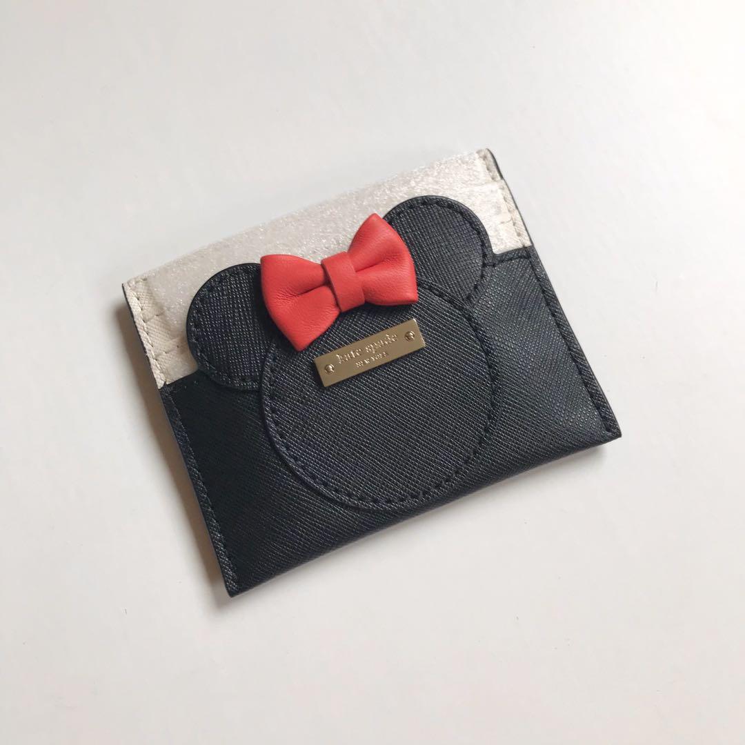 Kate Spade X Minnie Mouse Card Holder, Luxury, Bags & Wallets on Carousell