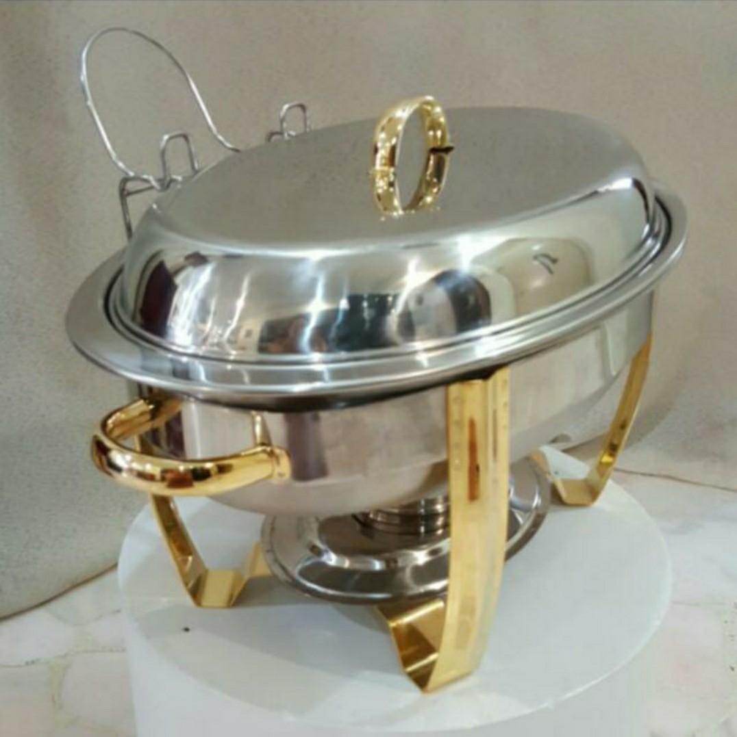 Large Size Oval Chafing Dish Buffet Set, Furniture & Home Living ...