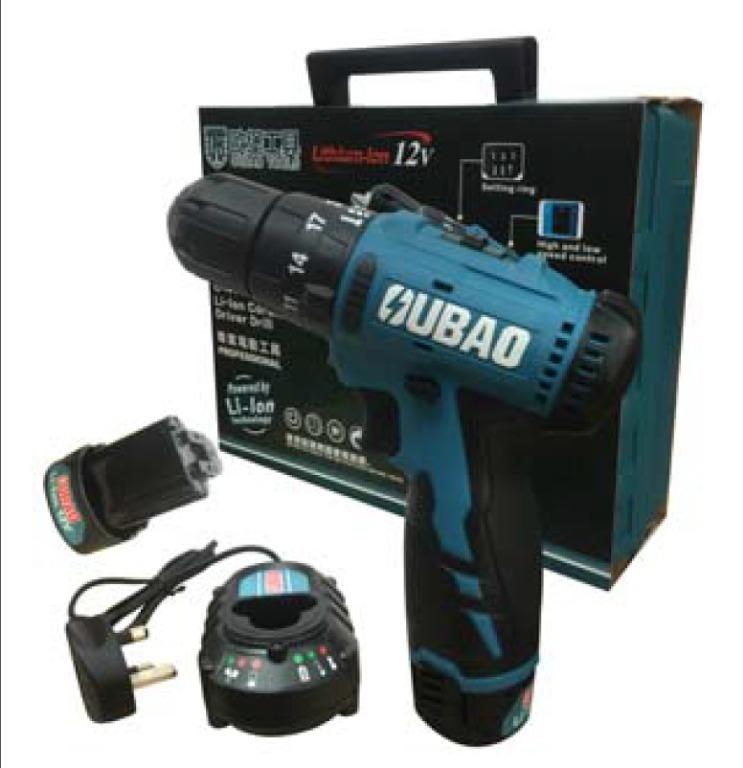 香港行貨 "Oubao" 歐堡 12V 雙鋰電震動儲電批, 傢俬＆家居, 其他, 家居改善及收納用品 - Carousell