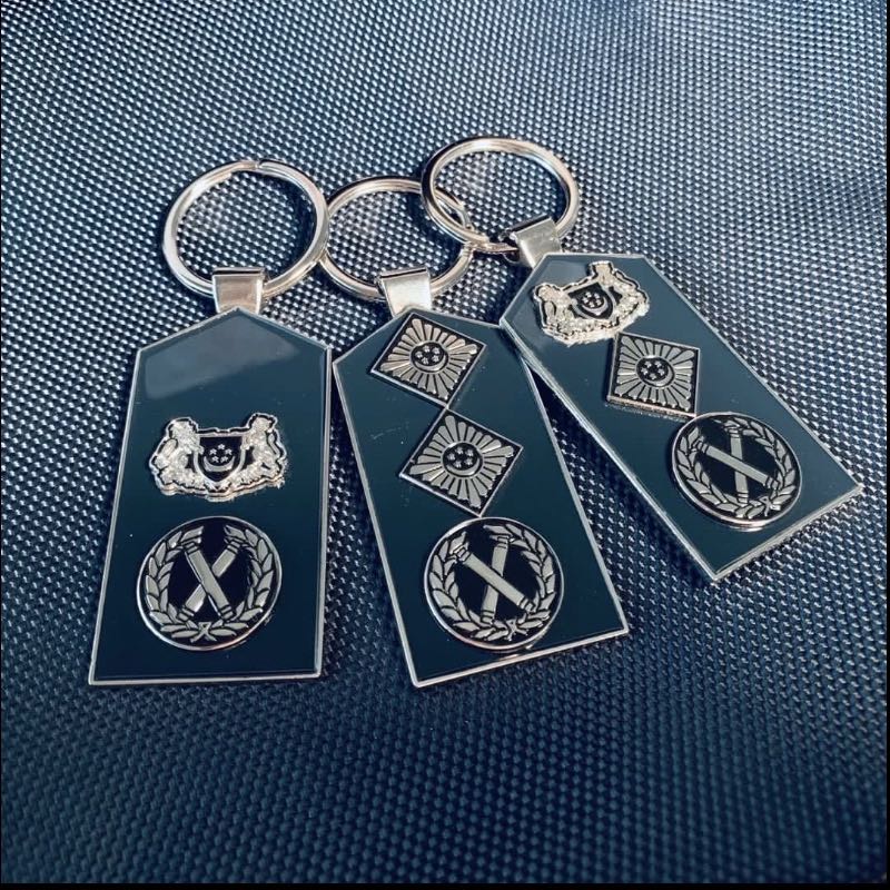 Police Rank Metal Keychain, Everything Else on Carousell