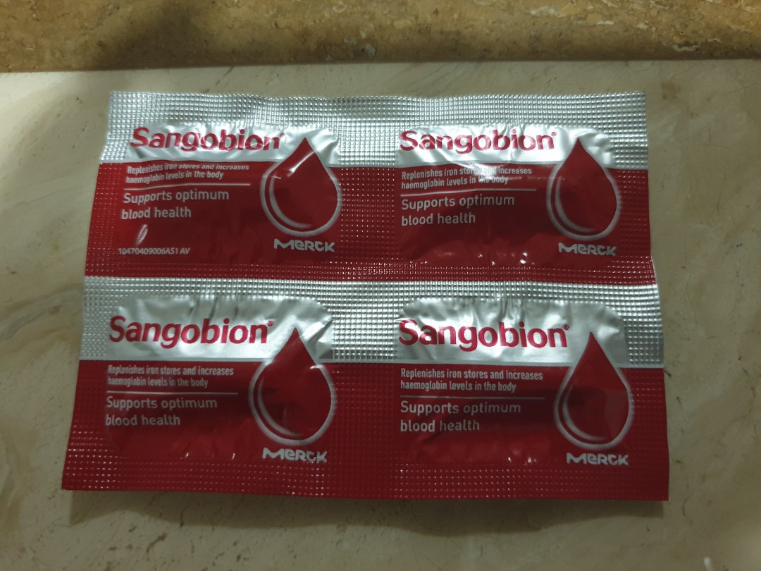 Sangobion Iron tab - 4 capsules per strip, Everything Else on Carousell