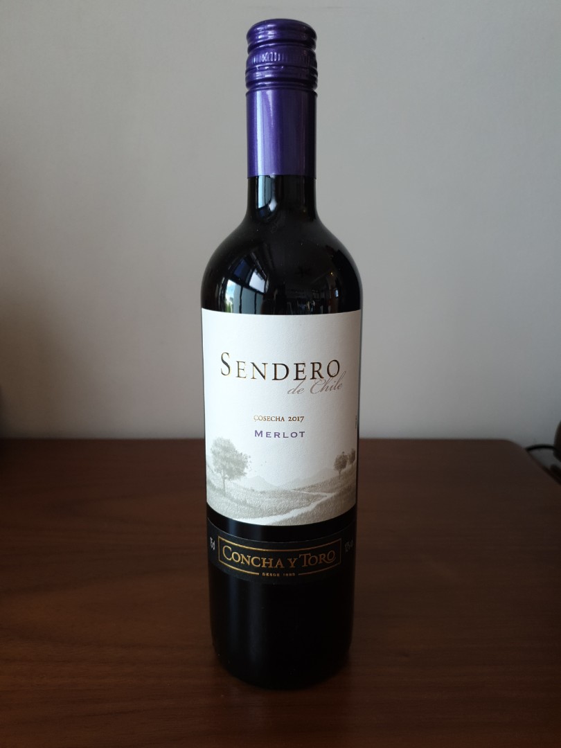 Sendero De Chile Merlot 12% Alc, Food & Drinks, Alcoholic Beverages on Carousell