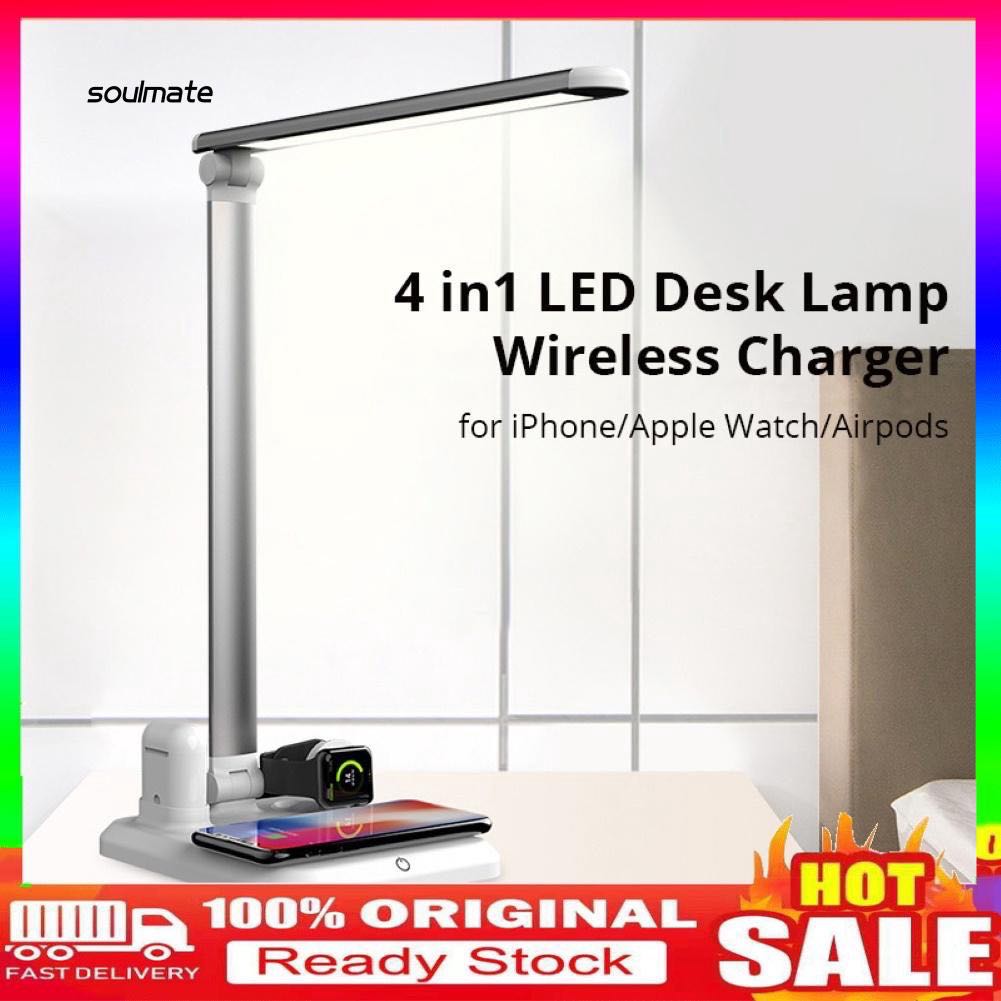 SOULMATE in 1 Foldable Touch LED Desk Lamp Wireless Charger for iPhone ...