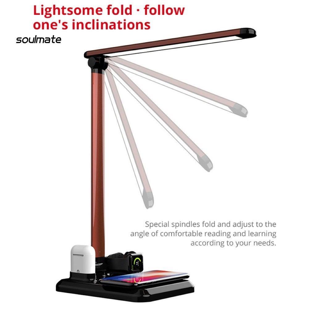 SOULMATE in 1 Foldable Touch LED Desk Lamp Wireless Charger for iPhone ...