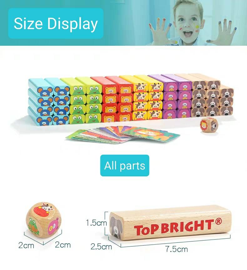[SG] Clearance Sale - TOPBRIGHT Animal Jenga Game Wooden Blocks ...