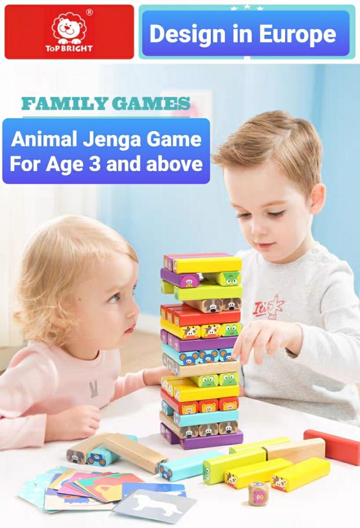 [SG] Clearance Sale - TOPBRIGHT Animal Jenga Game Wooden Blocks ...