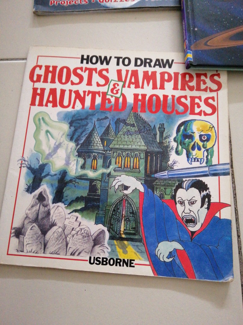 Usborne how to draw ghost vampire Haunted House book, Hobbies & Toys ...