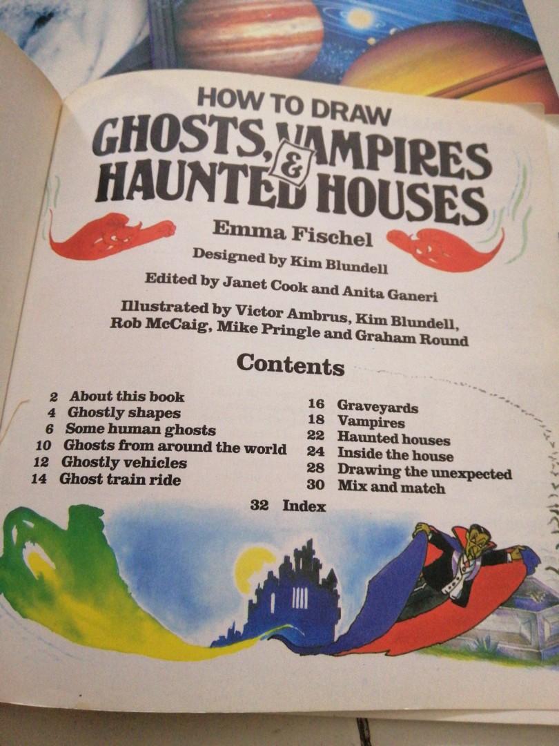 Usborne how to draw ghost vampire Haunted House book, Hobbies & Toys ...