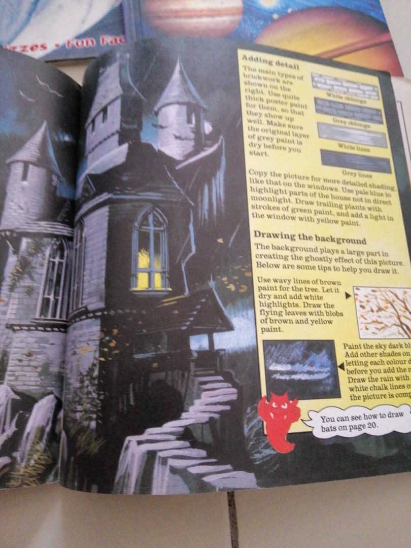 Usborne how to draw ghost vampire Haunted House book, Hobbies & Toys ...