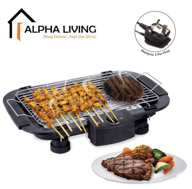 Alpha Living Electric Barbeque Grill with Msia plug Barbecue BBQ Grill (KEA0118), TV & Home ...